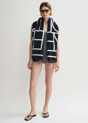 TOTEME Monogram Jacquard Beach Towel