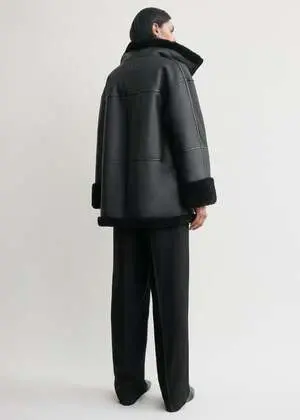 TOTEME Signature Shearling Jacket - Black