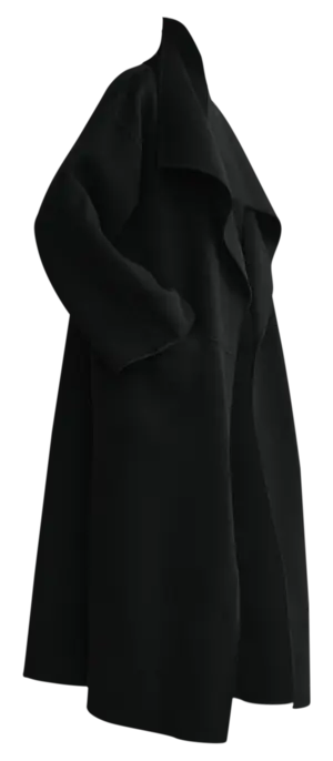 TOTEME Signature Wool Cashmere Coat - Black