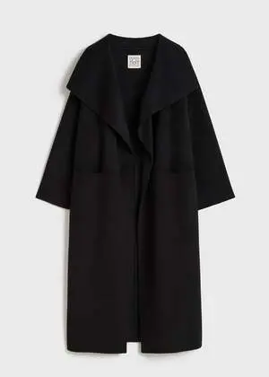 TOTEME Signature Wool Cashmere Coat - Black