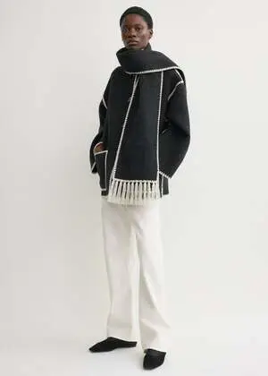 TOTEME TOTEME Embroidered Scarf Jacket Grey