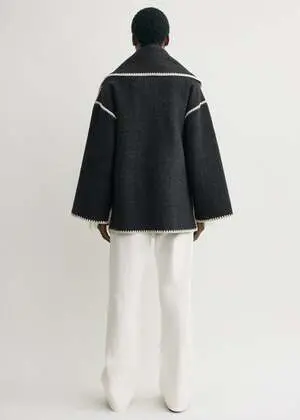TOTEME Embroidered Scarf Jacket - Grey