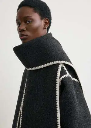 TOTEME Embroidered Scarf Jacket - Grey