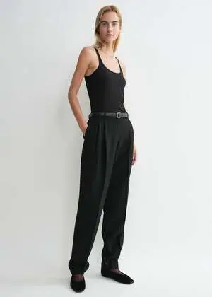 TOTEME Scoop Neck Rib Tank - Black