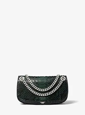 Michael Kors Christie Embossed Leather Envelope Bag