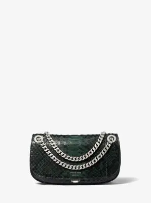 Michael Kors Christie Embossed Leather Envelope Bag