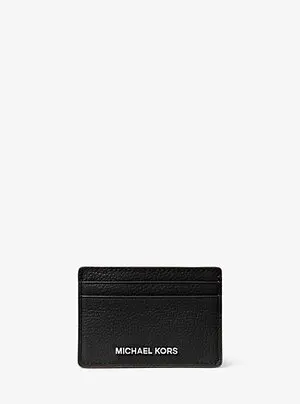 Michael Kors Pebbled Leather Card Case - Black