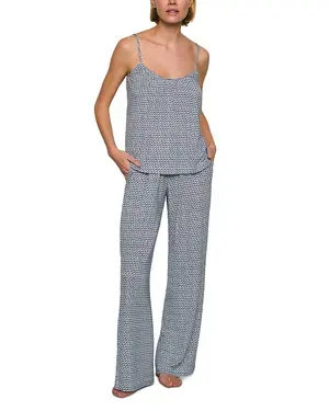 Eberjey Gisele Striped Pajama Set - Seashell Navy