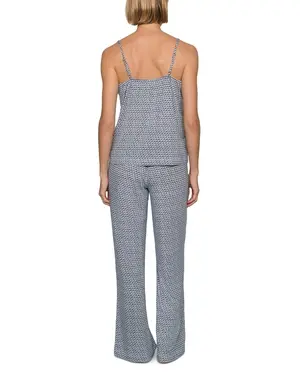 Eberjey Gisele Striped Pajama Set - Seashell Navy