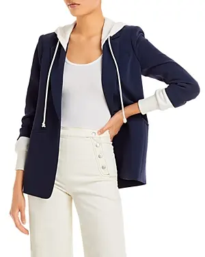 Cinq À Sept Cinq A Sept Khloe Hoodie Jacket Navy/ivory