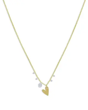 Meira T 14k Diamond Heart Pendant Necklace - Gold
