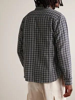 CORRIDOR Checked Cotton-tweed Shirt - Blue