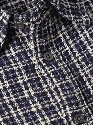 CORRIDOR Checked Cotton-tweed Shirt - Blue