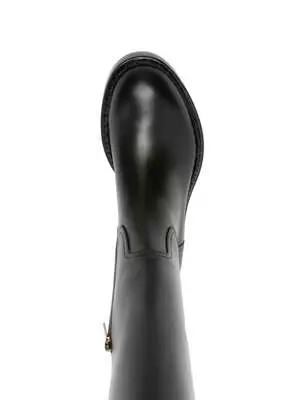 Santoni Knee-length Leather Boots