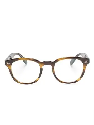 Oliver Spencer Tonal Round-frame Eyeglasses - Brown