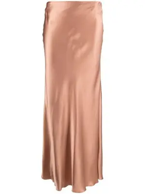 FORTE_FORTE High-waisted Straight Skirt - Orange
