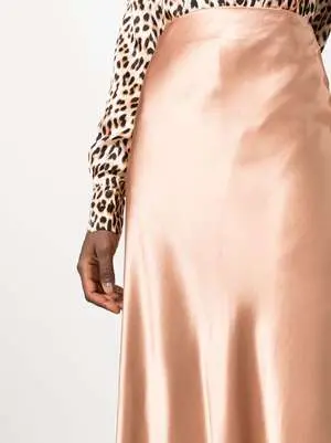 FORTE_FORTE High-waisted Straight Skirt - Orange
