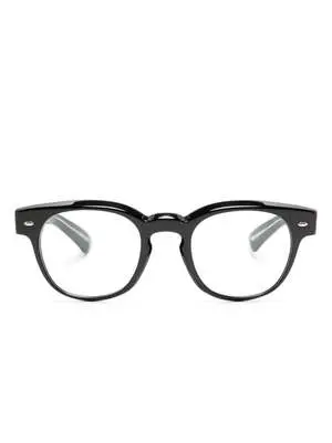 Oliver Spencer Round-frame Glasses - Black