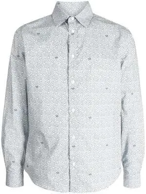 Maison Kitsuné Graphic-print Cotton Shirt - Blue