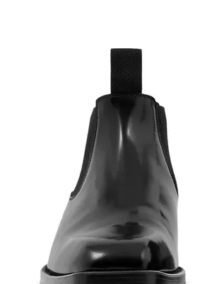 Burberry Square-toe Leather Chelsea Boots