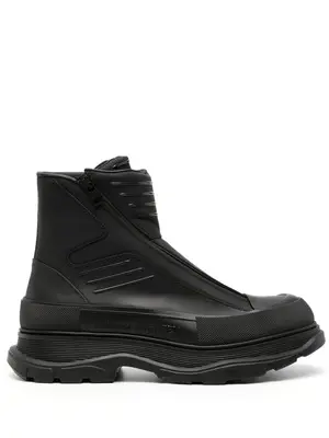 Alexander McQueen 45mm Tread Slick Leather Boots