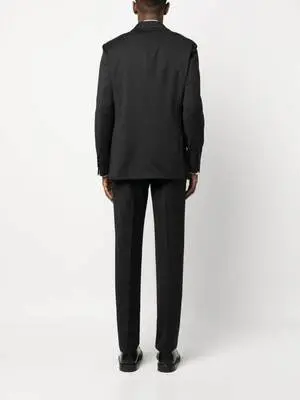 LARDINI Single-breasted Two-piece Wool Suit - Black