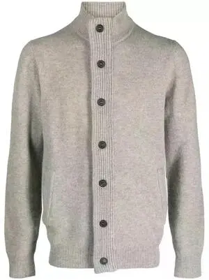 Barbour High-neck Wool Cardigan - Neutrals