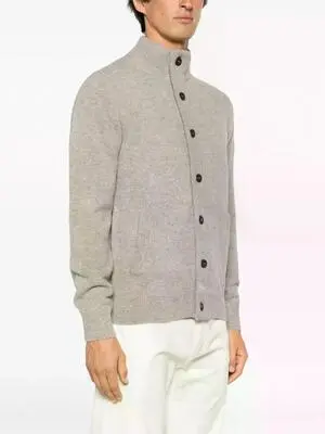 Barbour High-neck Wool Cardigan - Neutrals