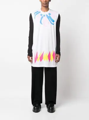 Comme Des Garçons Graphic-print Long Tank Top