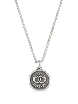 DOWER & HALL Forever Hearts Talisman Necklace - Silver