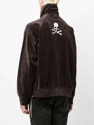 MASTERMIND WORLD Skull-embroidered Zip-up Jacket
