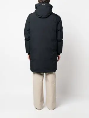 Herno Logo-print Zip-up Hooded Down Coat