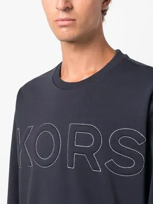 Michael Kors Logo-embossed Crew-neck Sweatshirt
