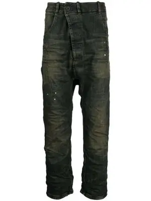 Boris Bidjan Saberi Asymmetric Drop-crotch Jeans