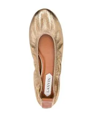 LANVIN Metallic Leather Ballerinas - Silver