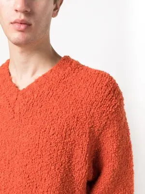 SUNFLOWER Aske Fleece-texture Jumper - Orange