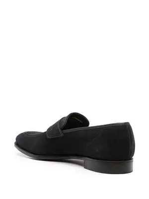 Crockett & Jones Almond-toe Suede Loafers