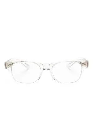 Oliver Spencer Rectangle-frame Glasses - White