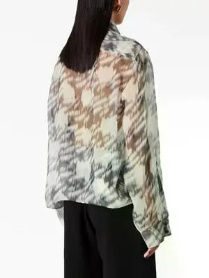 Giorgio Armani Abstract-print Silk Shirt