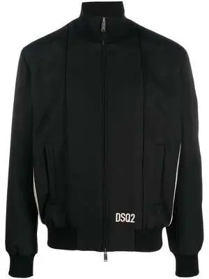 Dsquared2 Stripe-trim Bomber Jacket - Black