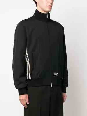 Dsquared2 Stripe-trim Bomber Jacket - Black