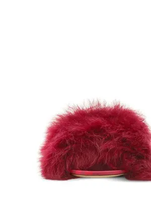 Burberry Jackie 65mm Shearling Sandals