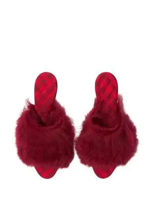 Burberry Jackie 65mm Shearling Sandals