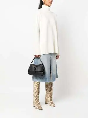 Furla Flow Leather Shoulder Bag - Black