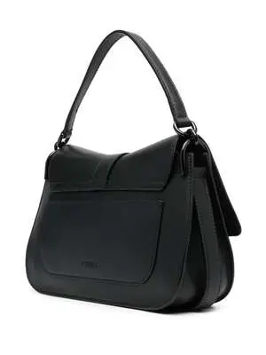 Furla Flow Leather Shoulder Bag - Black