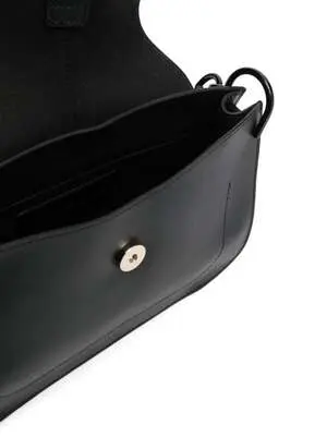 Furla Flow Leather Shoulder Bag - Black