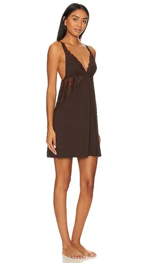 Eberjey Rosalia Chemise In Chocolate