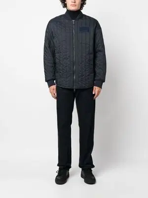 Armani Exchange Logo-patch Quilted Bomber Jacket
