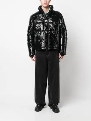 COURREGES Logo-patch Vinyl Puffer Jacket