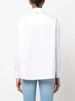 TWINSET Chain-link Belted Poplin Shirt